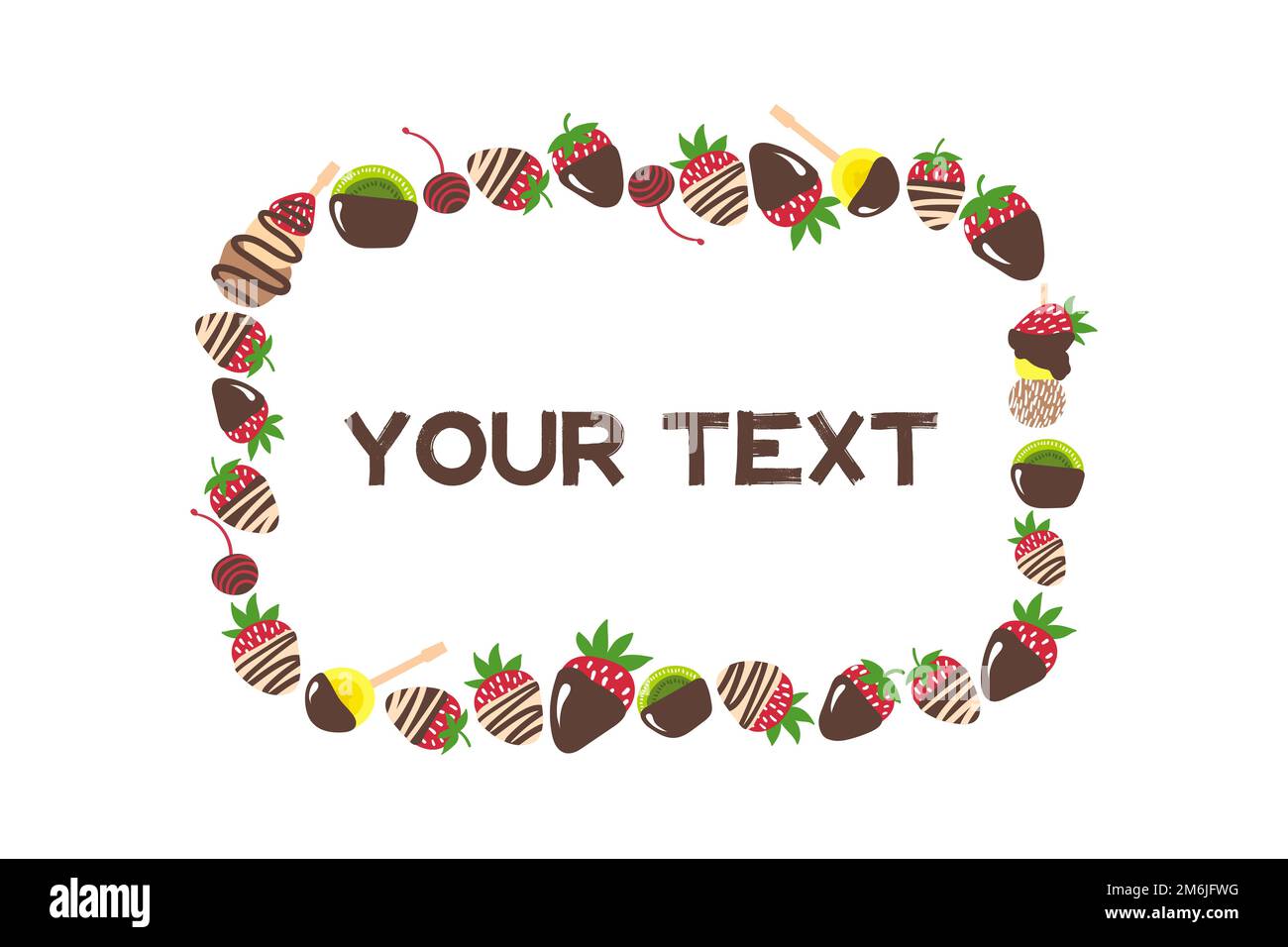 Vector strawberries frame Stock Vector Image & Art - Alamy