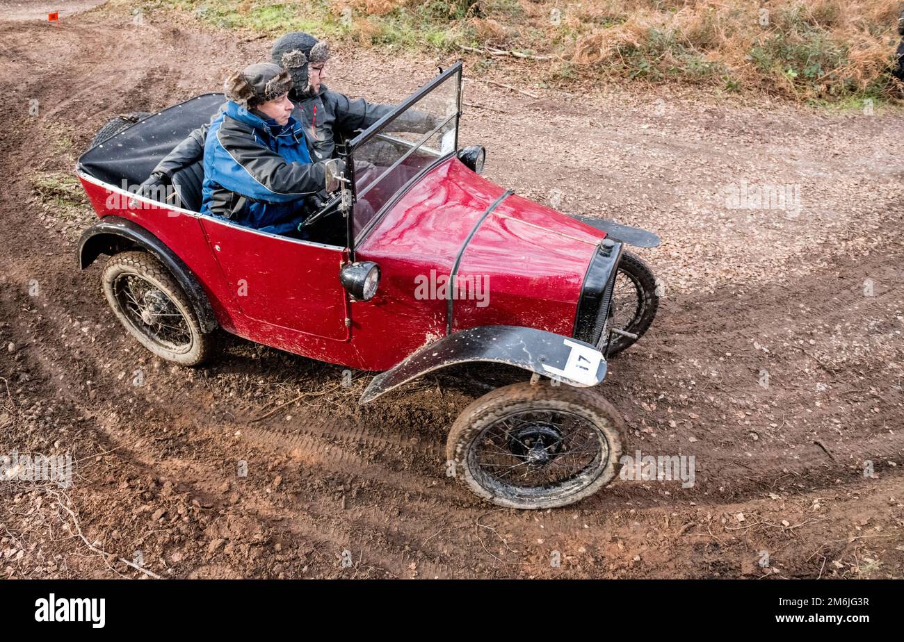 The Pre War Austin 7 car club members taking part in the Dave Wilcox ...