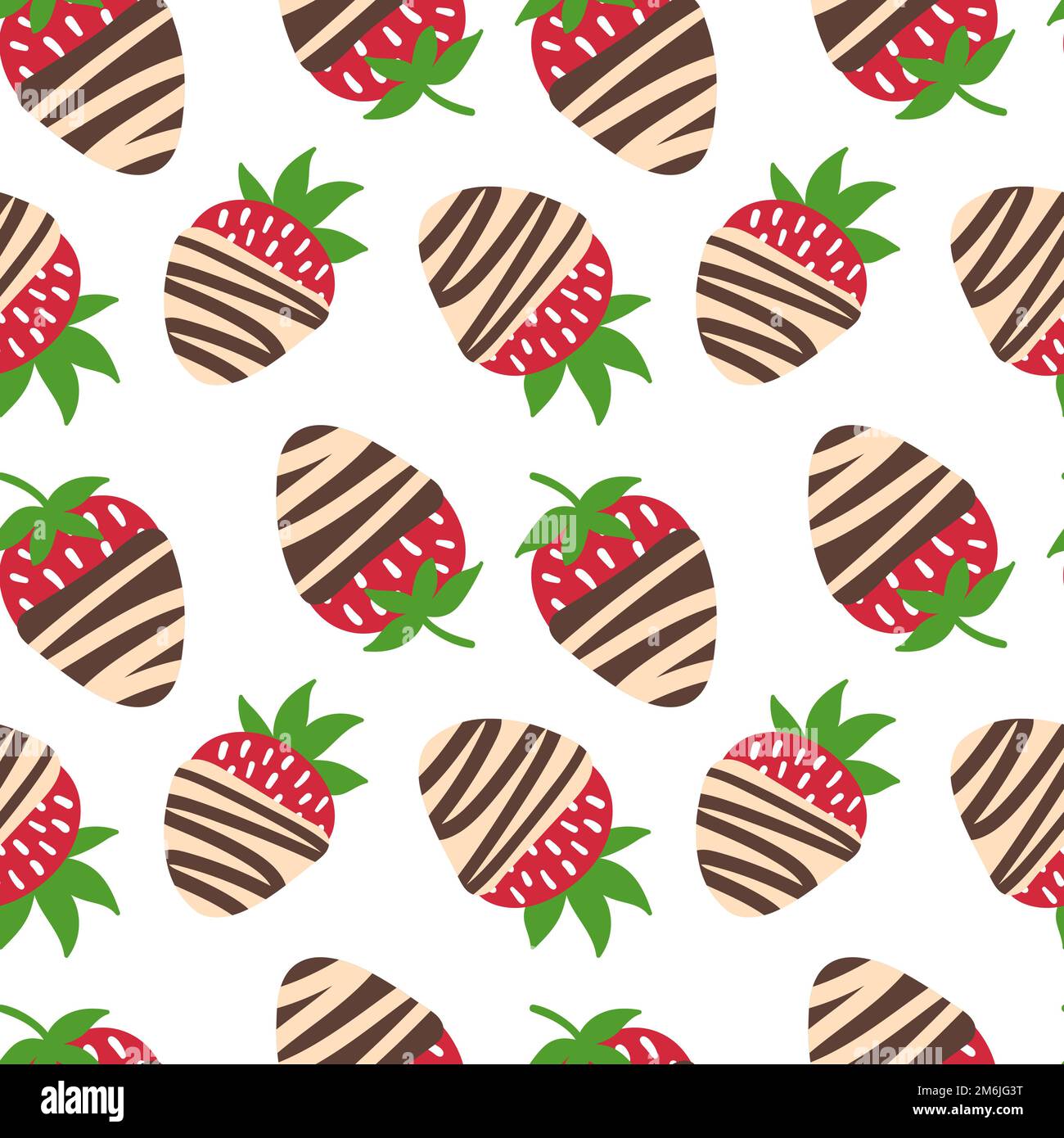 Vector strawberry in chocolate pattern Stock Vector Image & Art - Alamy