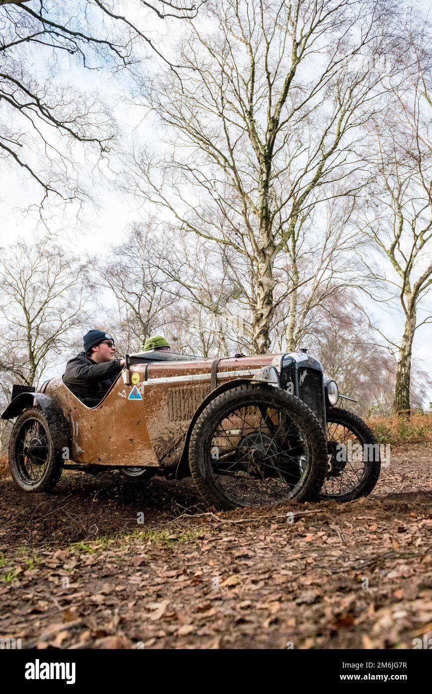 The Pre War Austin 7 car club members taking part in the Dave Wilcox ...