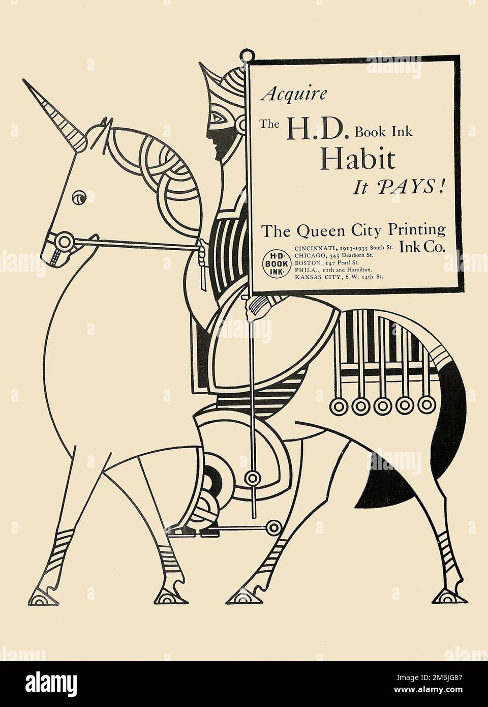 American art deco - Printing Ink Posters Stock Photo - Alamy