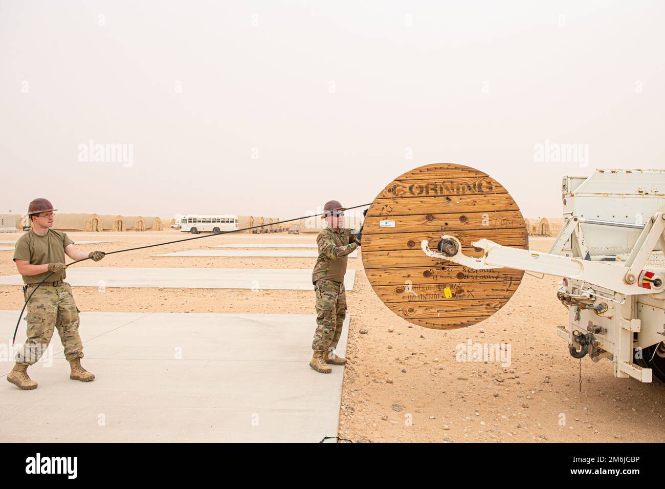 U.S. Air Force Staff Sgt. Kenneth Sargeant, left, and Master Sgt ...