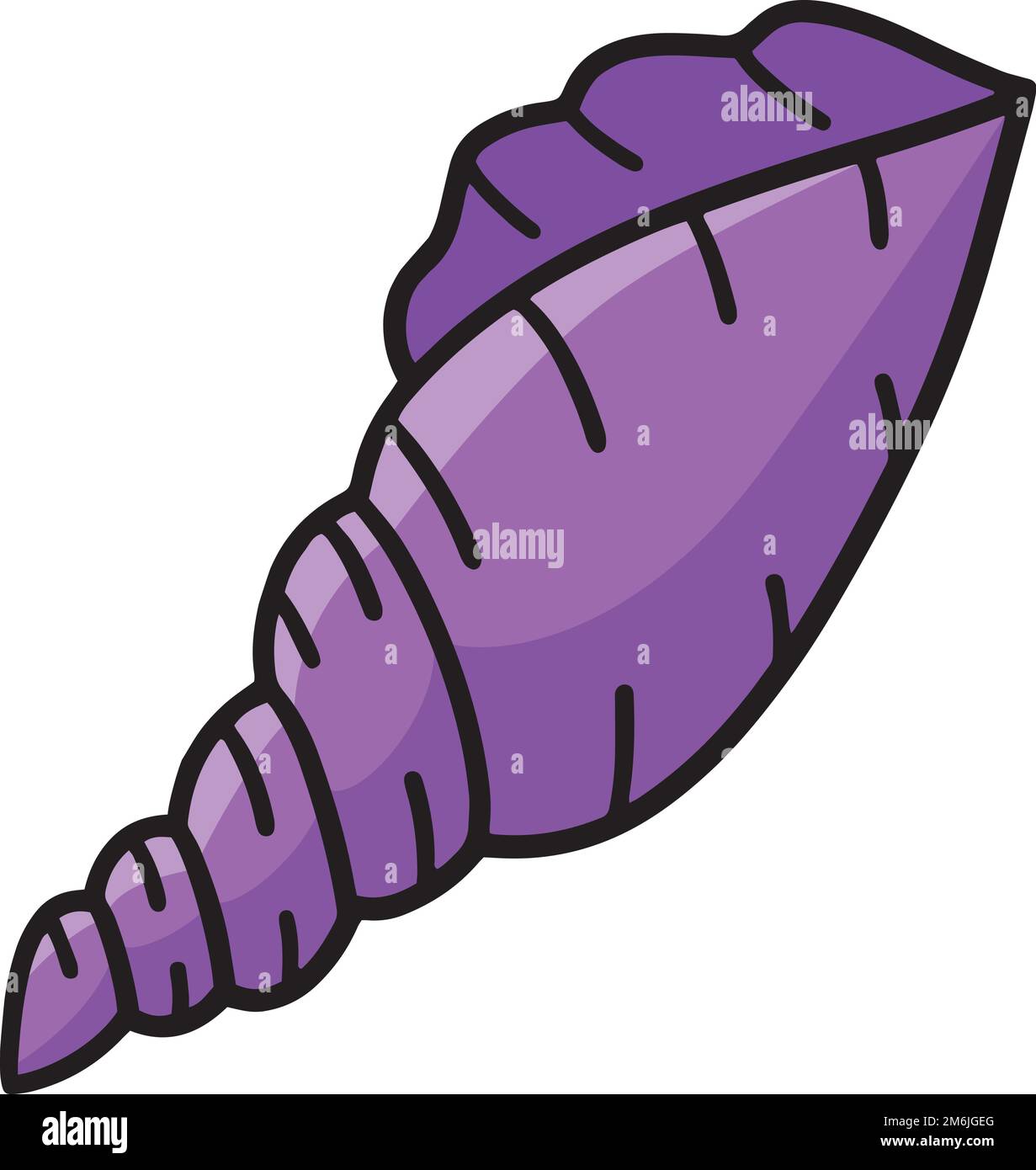 Sea Shell Cartoon Colored Clipart Illustration Stock Vector Image & Art ...