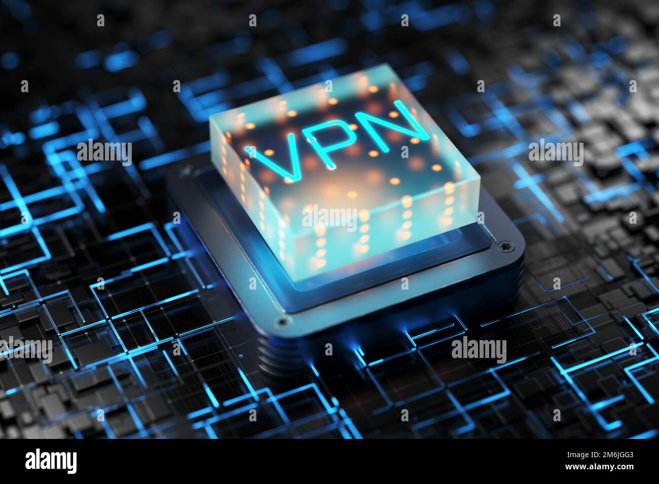 VPN network security internet privacy encryption concept. 3d render ...