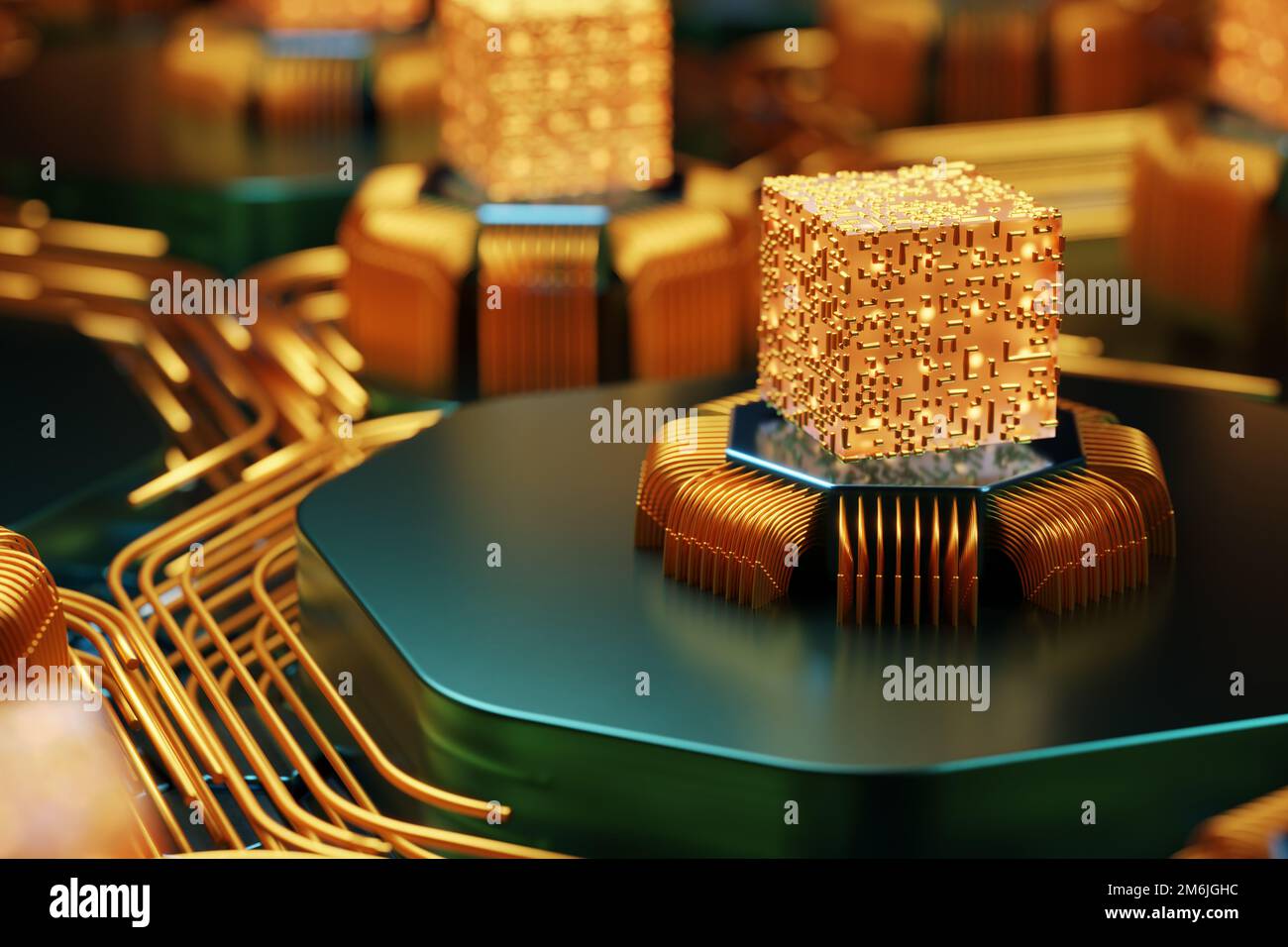 Abstract Technological Background From Blocksquantum Computing Qubit