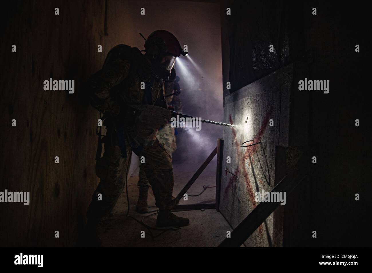U.S. Army engineers assigned to 911th Technical Rescue Engineer Company ...