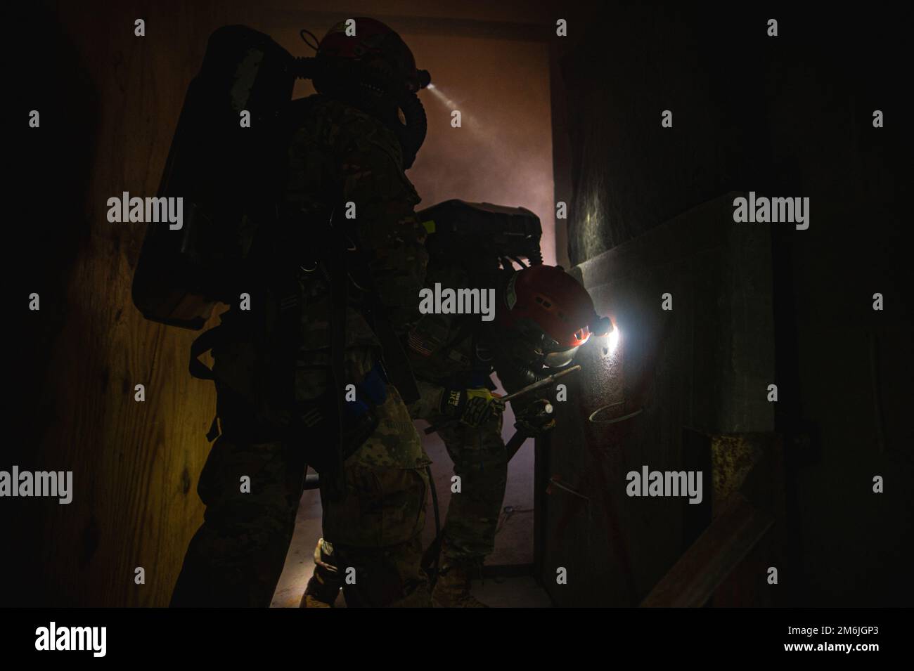 U.S. Army engineers assigned to 911th Technical Rescue Engineer Company ...