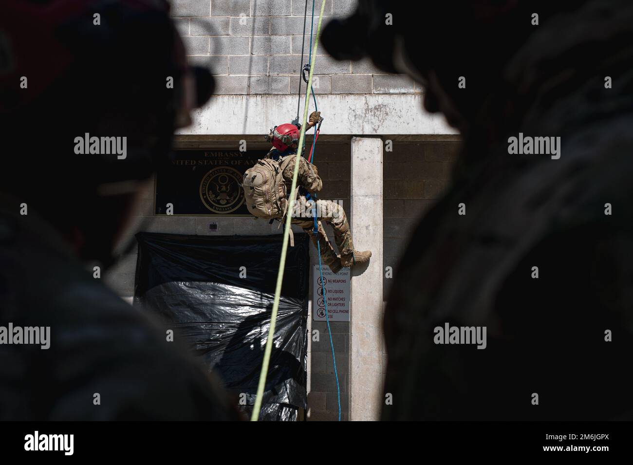 U.S. Army engineers assigned to 911th Technical Rescue Engineer Company ...
