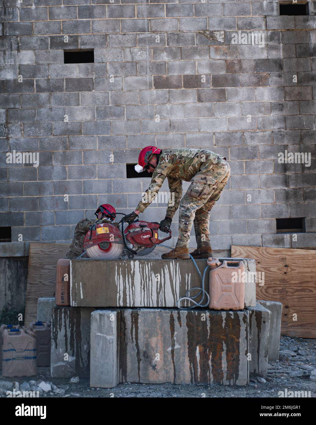 U.S. Army engineers assigned to 911th Technical Rescue Engineer Company ...