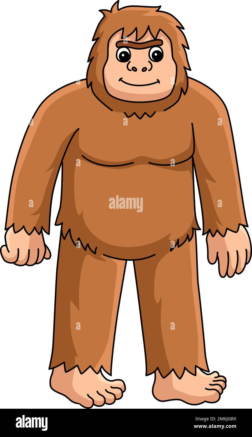 Bigfoot Animal Cartoon Colored Clipart Stock Vector Image & Art - Alamy