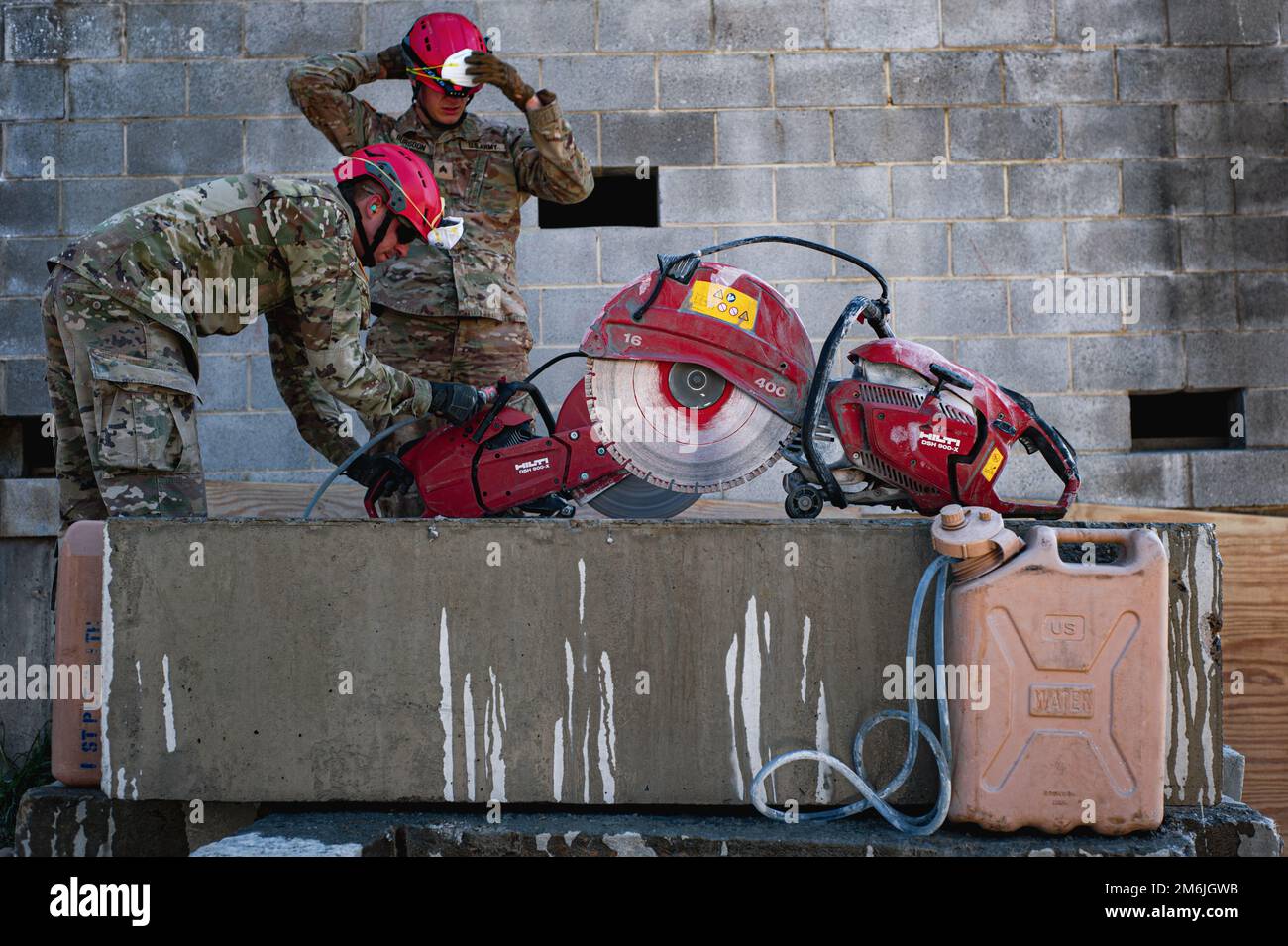 U.S. Army engineers assigned to 911th Technical Rescue Engineer Company ...