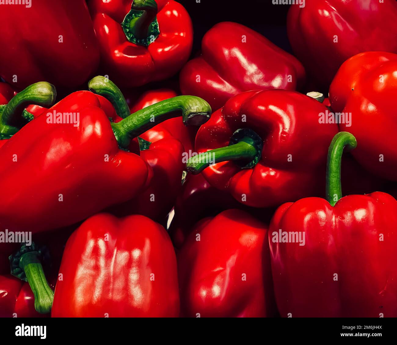 Bell peppers as healthy organic food background, fresh vegetable at ...