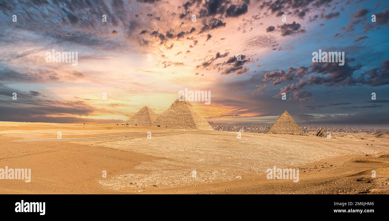 Giza, Egypt - November 14, 2021: The great ancient Pyramids of Giza ...