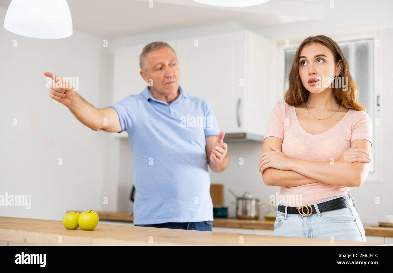 Father scolds daughter hi-res stock photography and images - Alamy