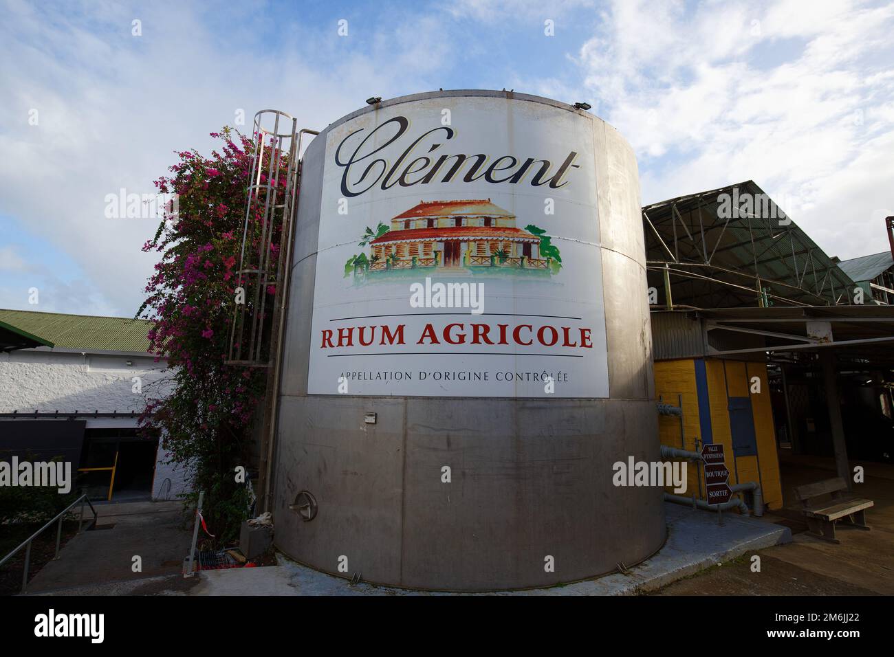 Rhe rum vat at distillery, Clement,one of the premium rum producer ...