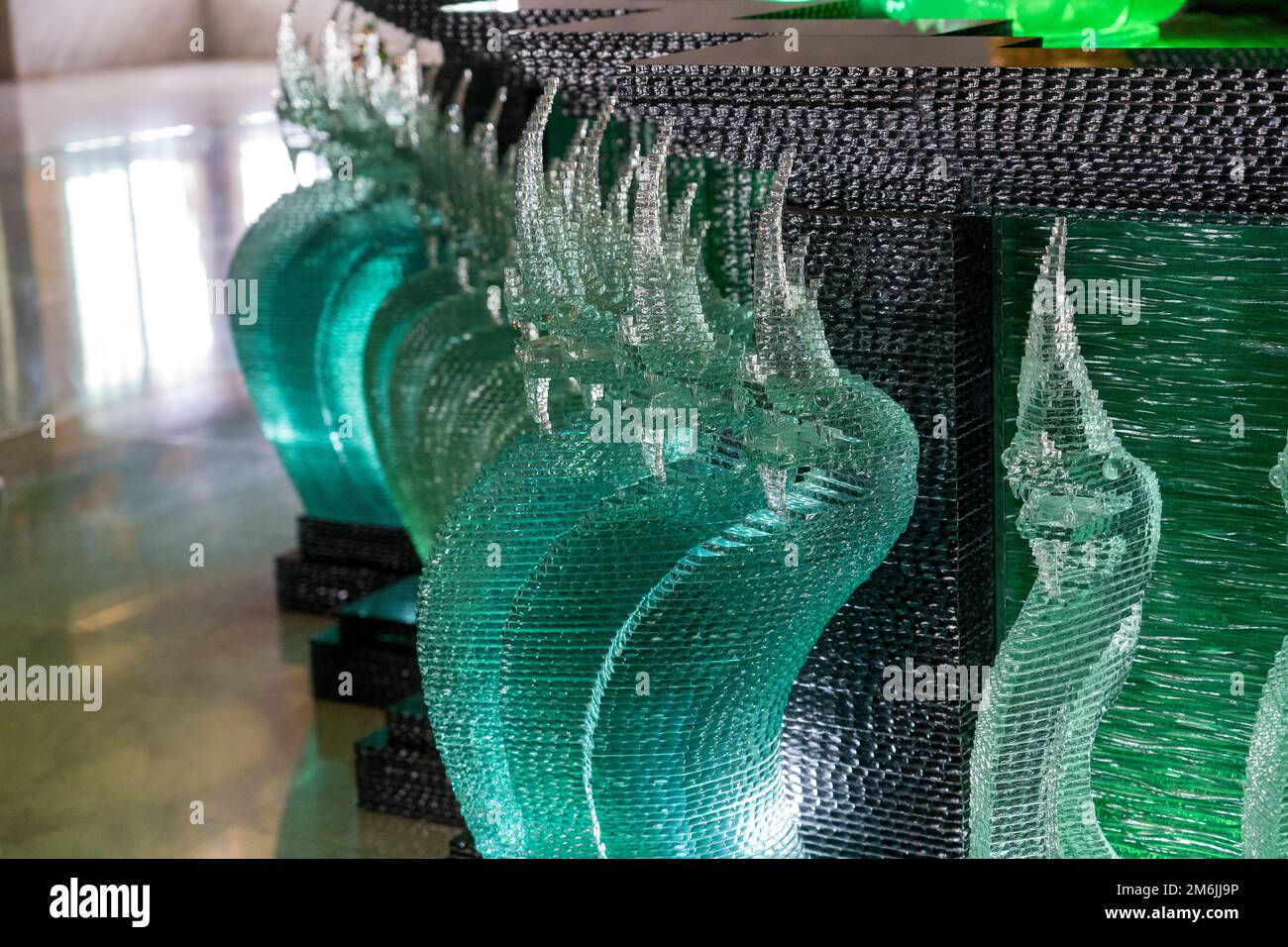 Emerald glass pagoda at Wat Paknam in Bangkok, Thailand Stock Photo - Alamy