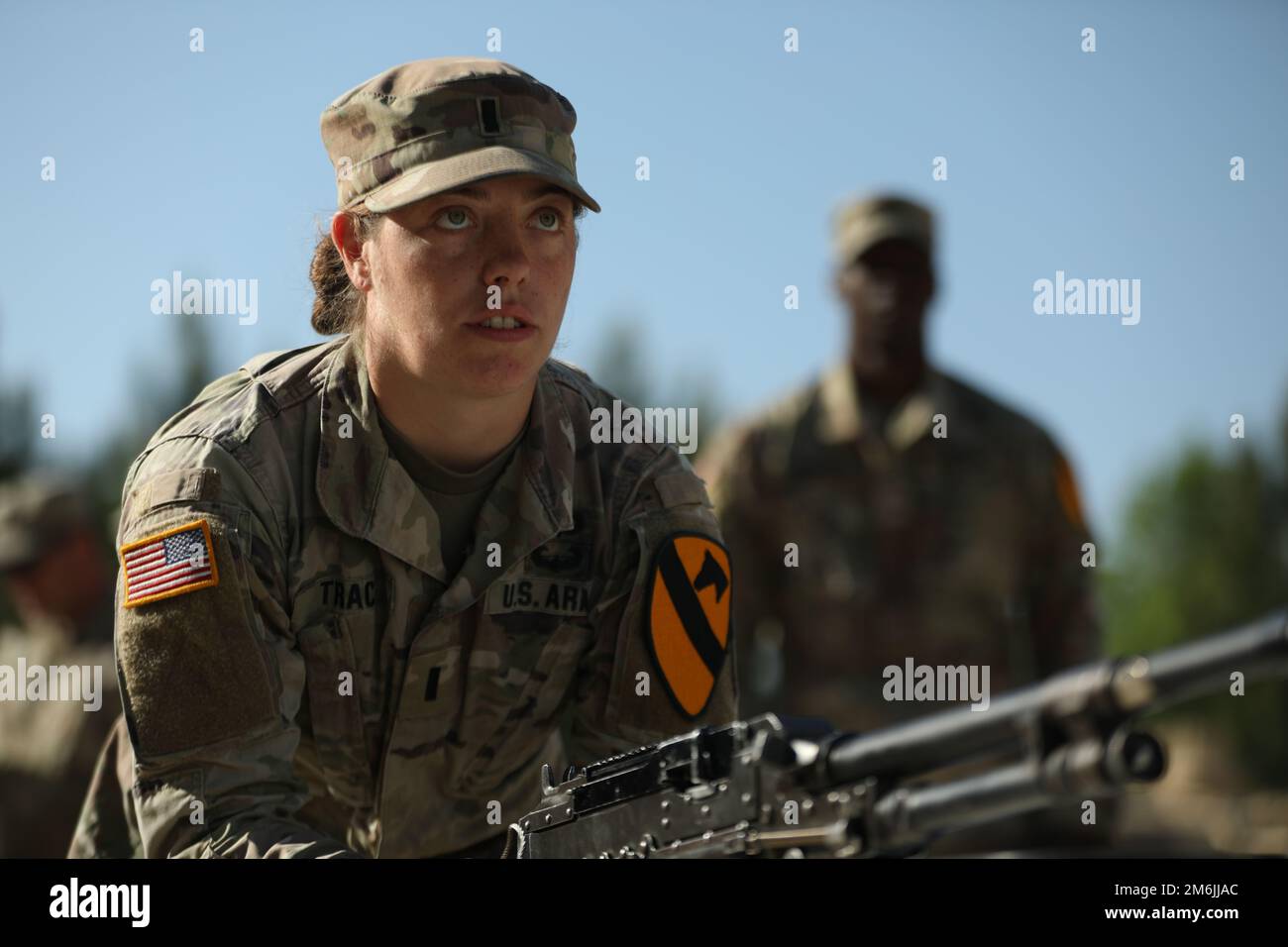 U.S. Army 1st Lt. Janel Tracy, tank commander, from 2nd Battalion, 12th ...