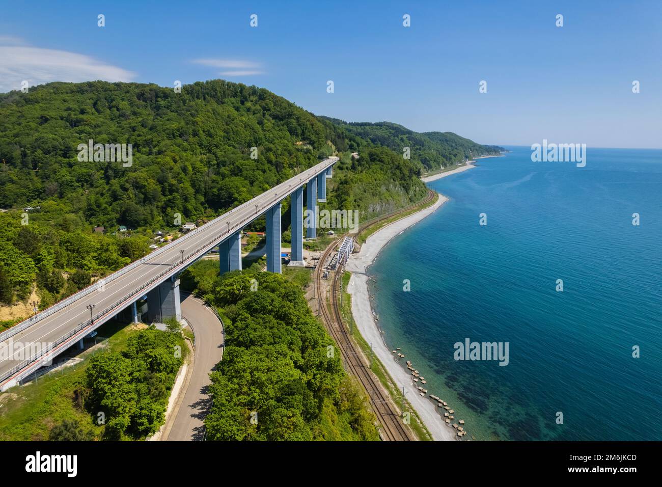The Zubova Schel Viaduct is a road bridge, Dzhubga - Adler federal road ...