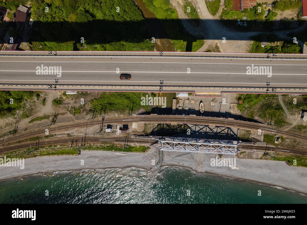 The Zubova Schel Viaduct is a road bridge, Dzhubga - Adler federal road ...