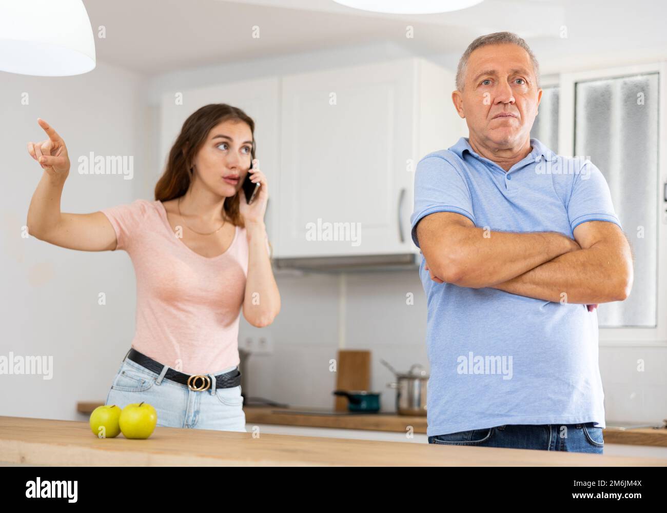 Father scolds daughter hi-res stock photography and images - Alamy