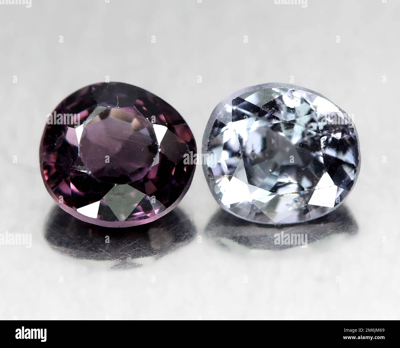 Natural beautiful spinel stones on gray background Stock Photo - Alamy