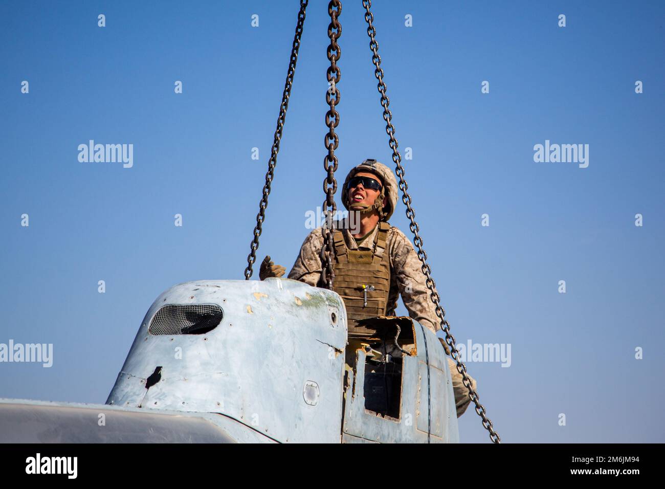 A U.S. Marine assigned to Marine Wing Support Squadron (MWSS) 273 ...