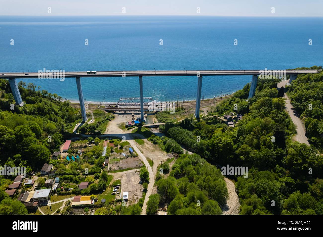 The Zubova Schel Viaduct is a road bridge, Dzhubga - Adler federal road ...