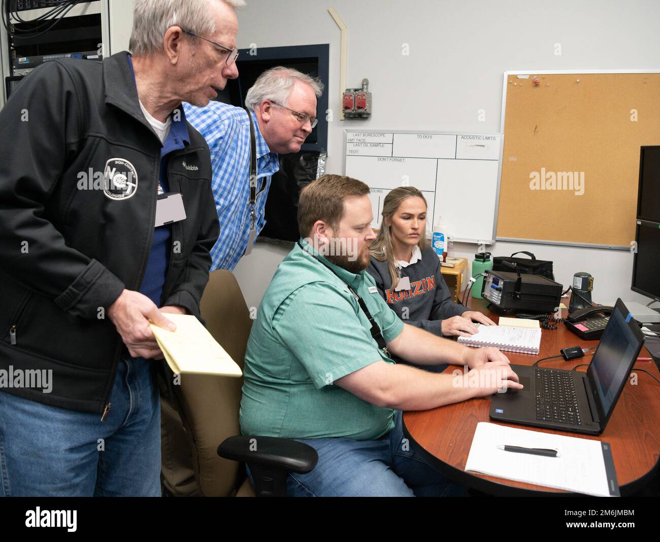 From left, Terry Hayes, vice president and chief technical officer of ...