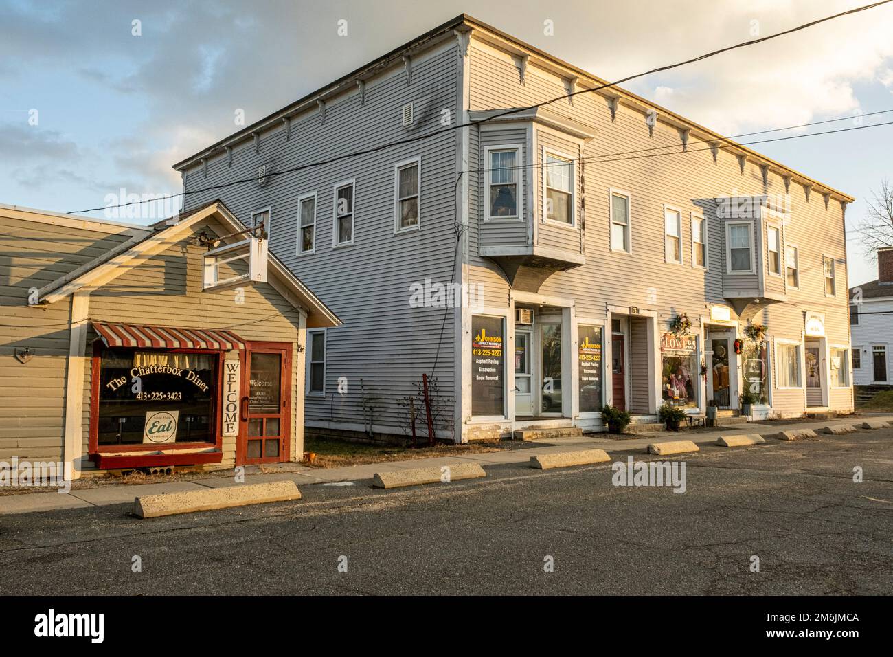 Businesses on Main Street in Northfield, MA Stock Photo - Alamy