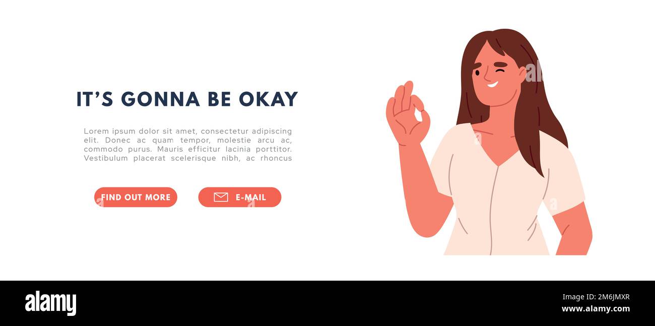 Ok sign and good gesture language concept. Happy woman showing zero ...