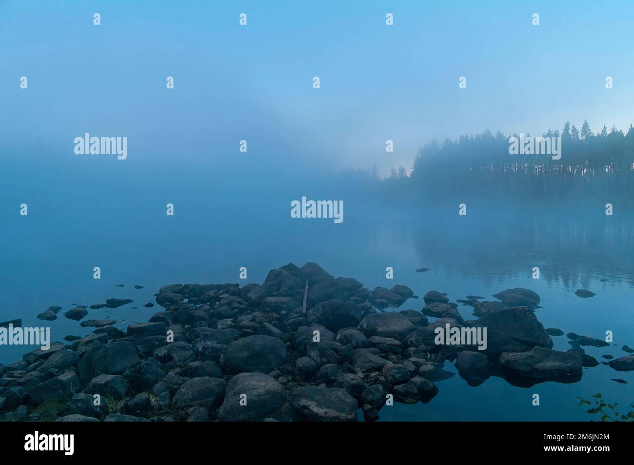 Morning mist over the river Stock Photo - Alamy