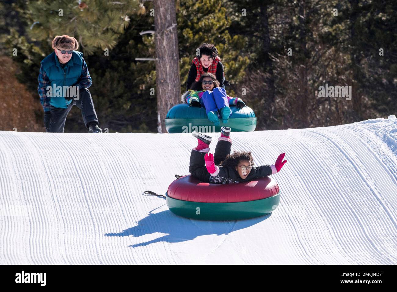 Snow tubing park hi-res stock photography and images - Alamy
