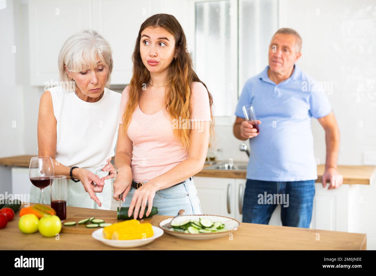 Family quarrels in a conflict Stock Photo - Alamy