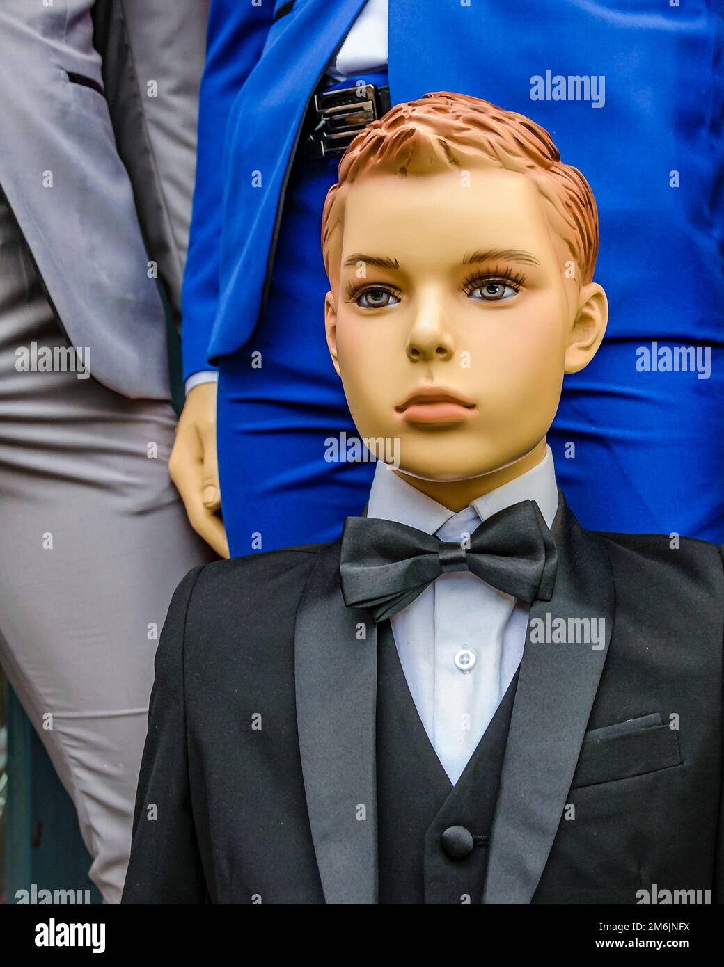 Man and Boy Manikins at Store Stock Photo - Alamy