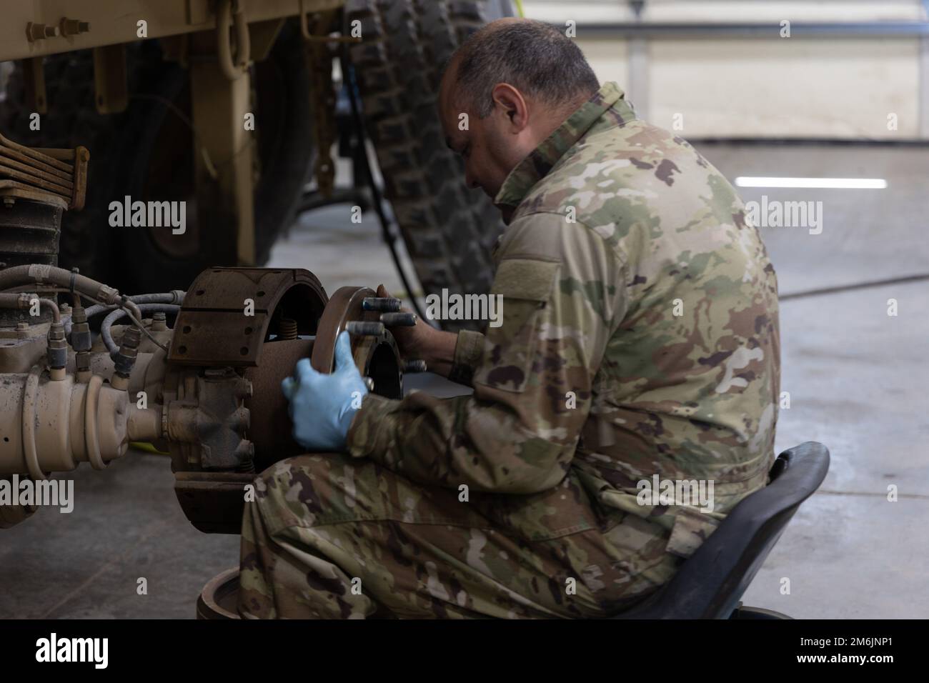 Spc. Ethan Pena, a wheeled vehicle mechanic with the U.S. Army Corps of ...