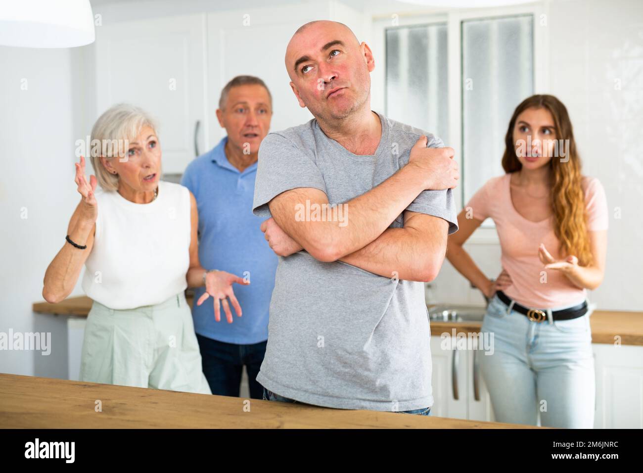 Unhappy mother husband elderly hi-res stock photography and images - Alamy