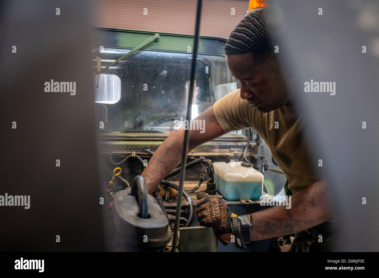 U.S. Army Specialist Darius Sims, 35th Air Defense Artillery Brigade ...