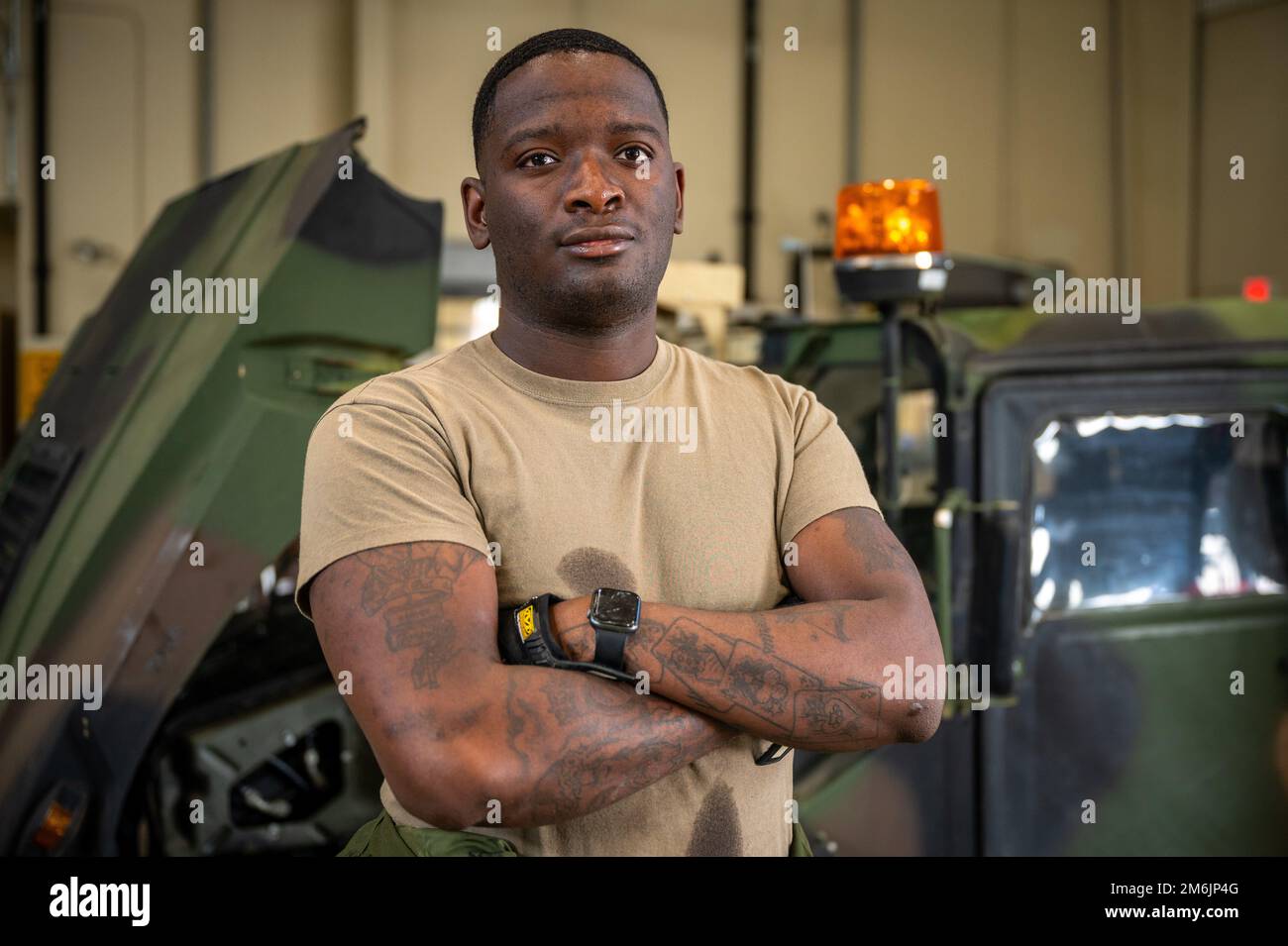 U.S. Army Specialist Darius Sims, 35th Air Defense Artillery Brigade ...