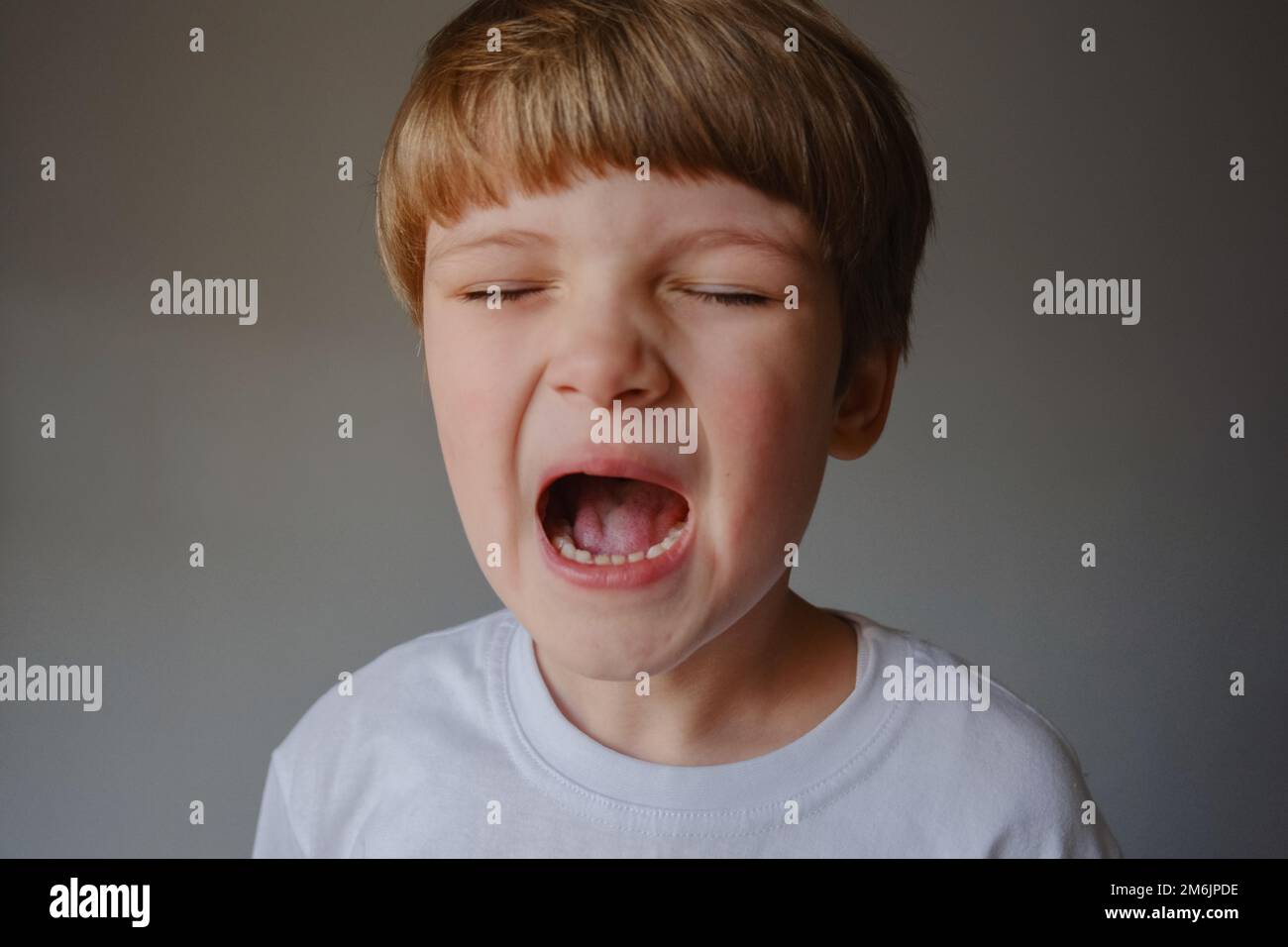 Closeup portrait of a kid crying Stock Photo - Alamy