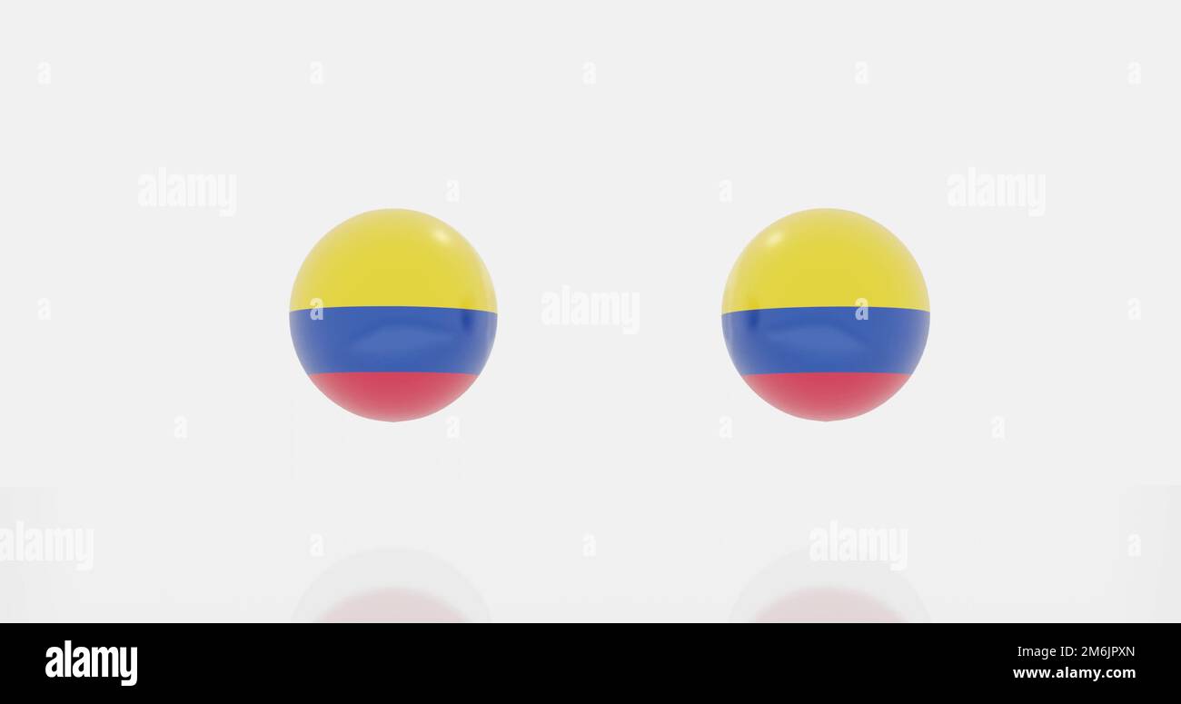 Colombia flag icon or symbols Stock Photo - Alamy