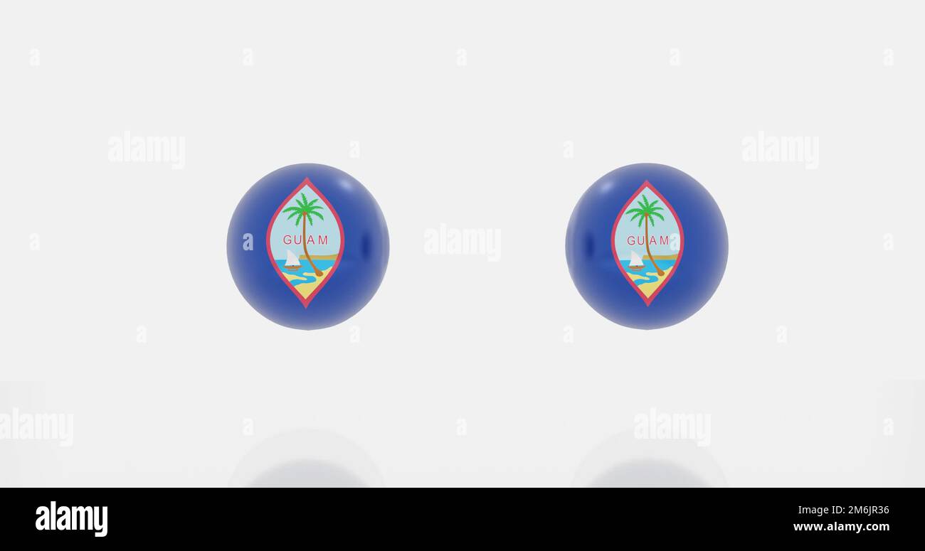 Guam flag icon or symbols Stock Photo - Alamy