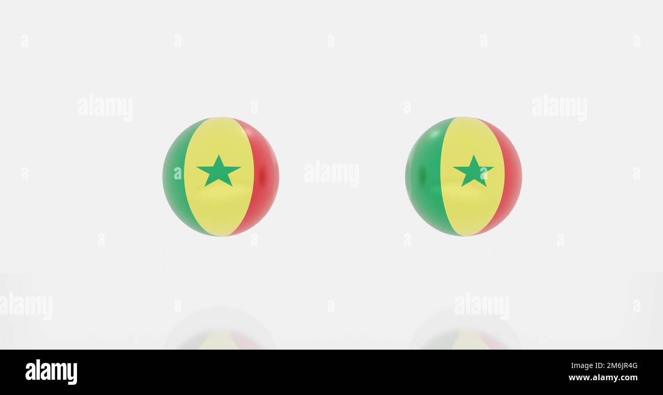 Senegal flag icon or symbols Stock Photo - Alamy
