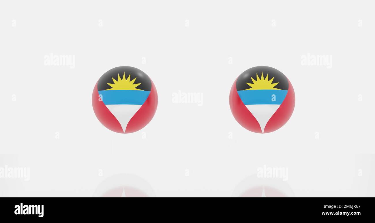 Antigua and Barbuda flag icon or symbols Stock Photo - Alamy