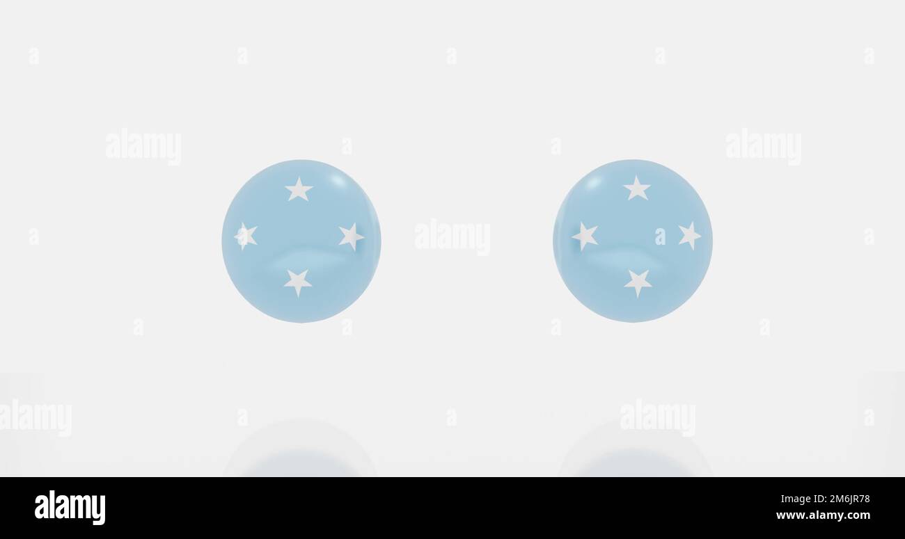 Federated States of Micronesia flag icon or symbols Stock Photo - Alamy