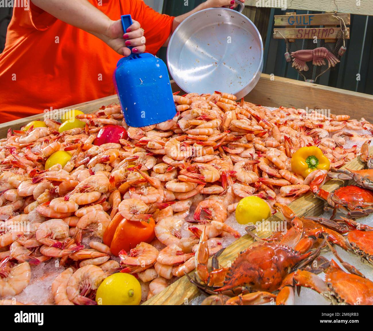 Shrimp Market in Delambre, LA Stock Photo - Alamy