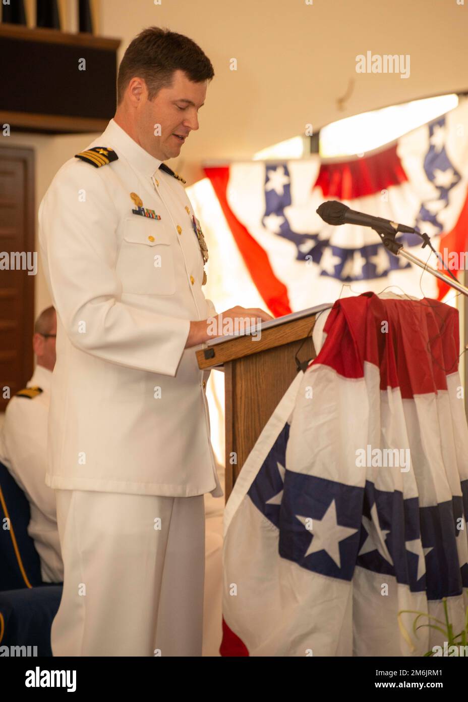 KINGS BAY, Ga. (Apr. 29, 2022) Cmdr. Matt Luff, outgoing commanding ...