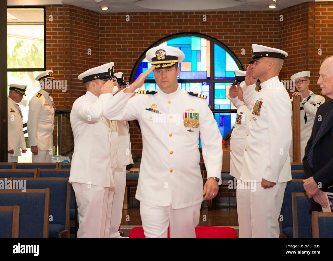 KINGS BAY, Ga. (Apr. 29, 2022) Cmdr. Matt Luff, outgoing commanding ...