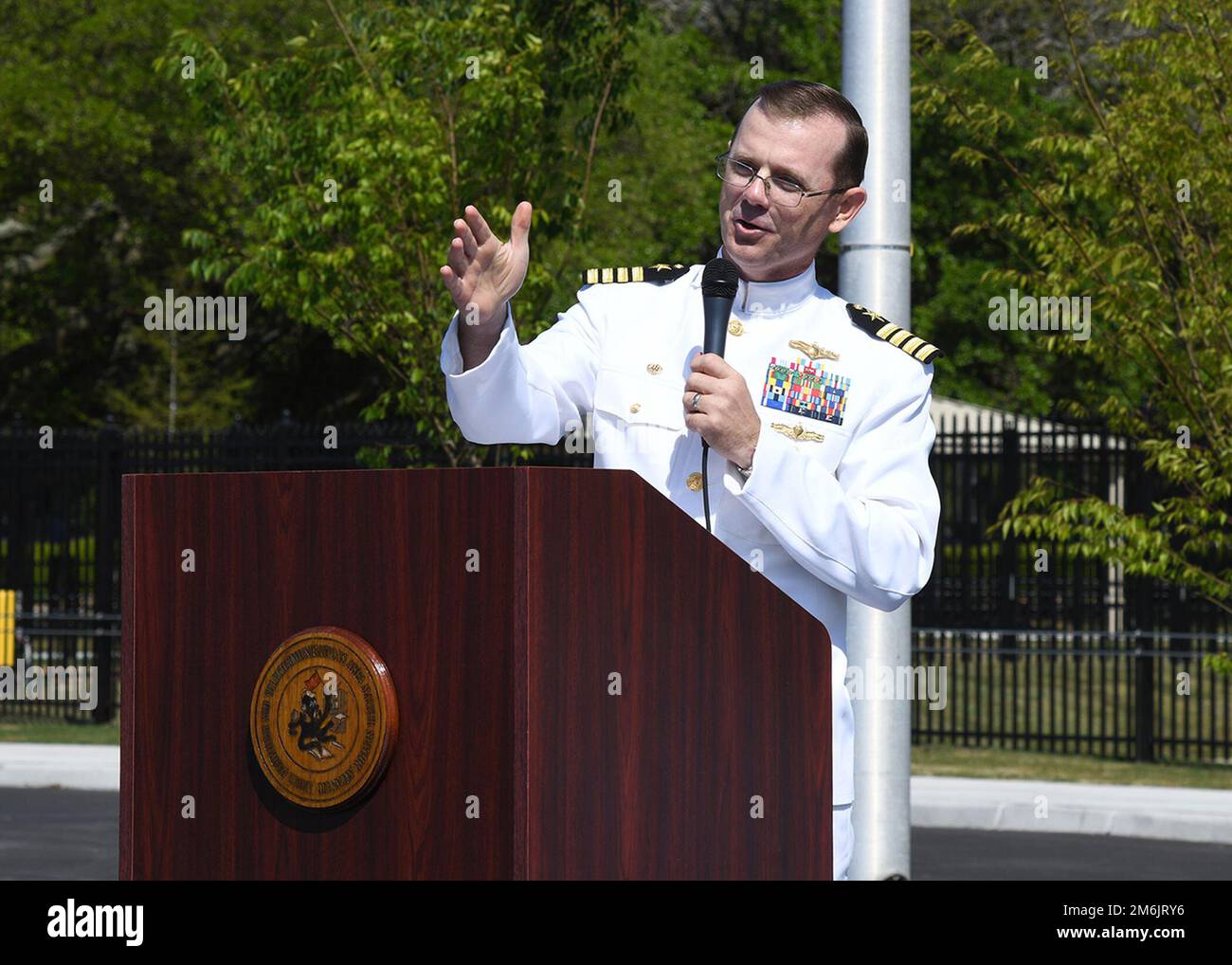 Capt. Bob Carmickle, commanding officer of Naval Computer and ...