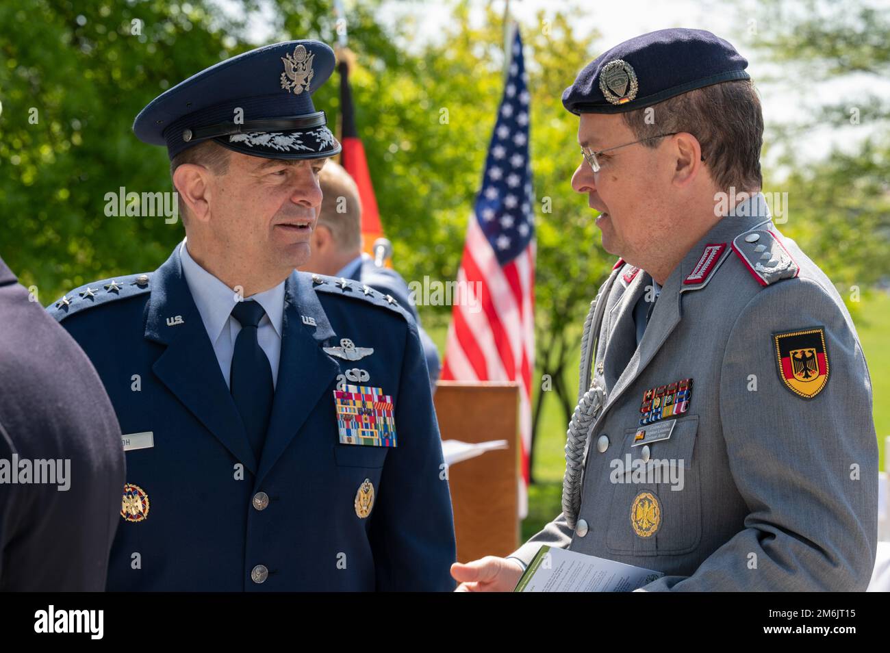 U.S. Air Force Lt. Gen. Michael A. Loh, left, director, Air National ...