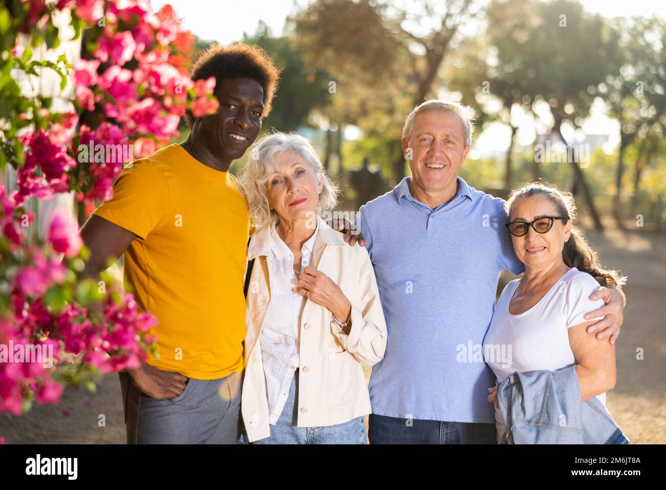 Elderly happy diverse hi-res stock photography and images - Alamy